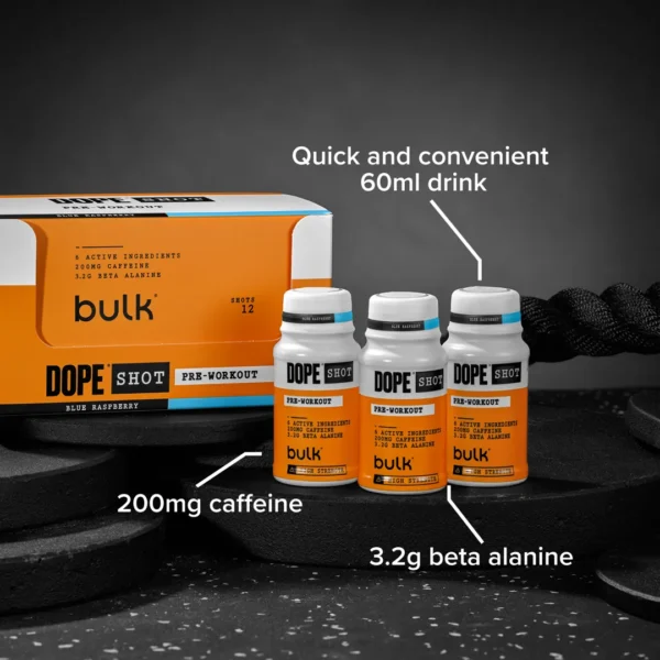 Dope Pre-Workout Shot 60 ml | Prieštreniruotinis energijos shot Bulk